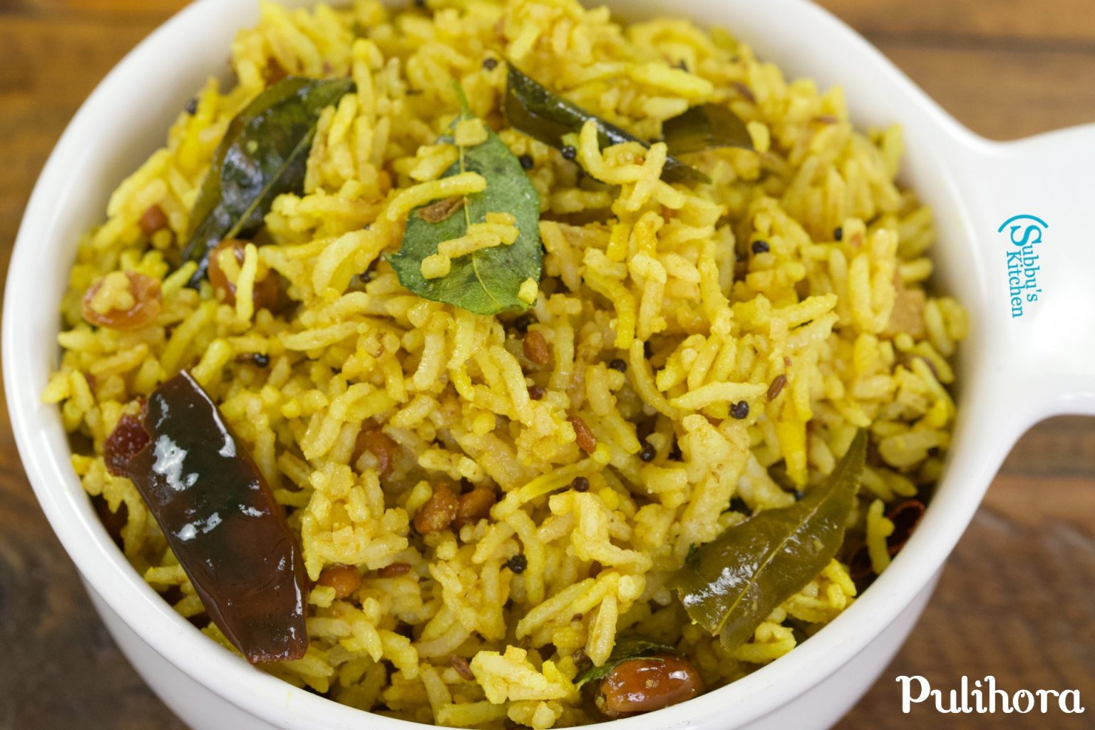 Andhra Pulihora | Andhra Tamarind Rice - Subbus Kitchen