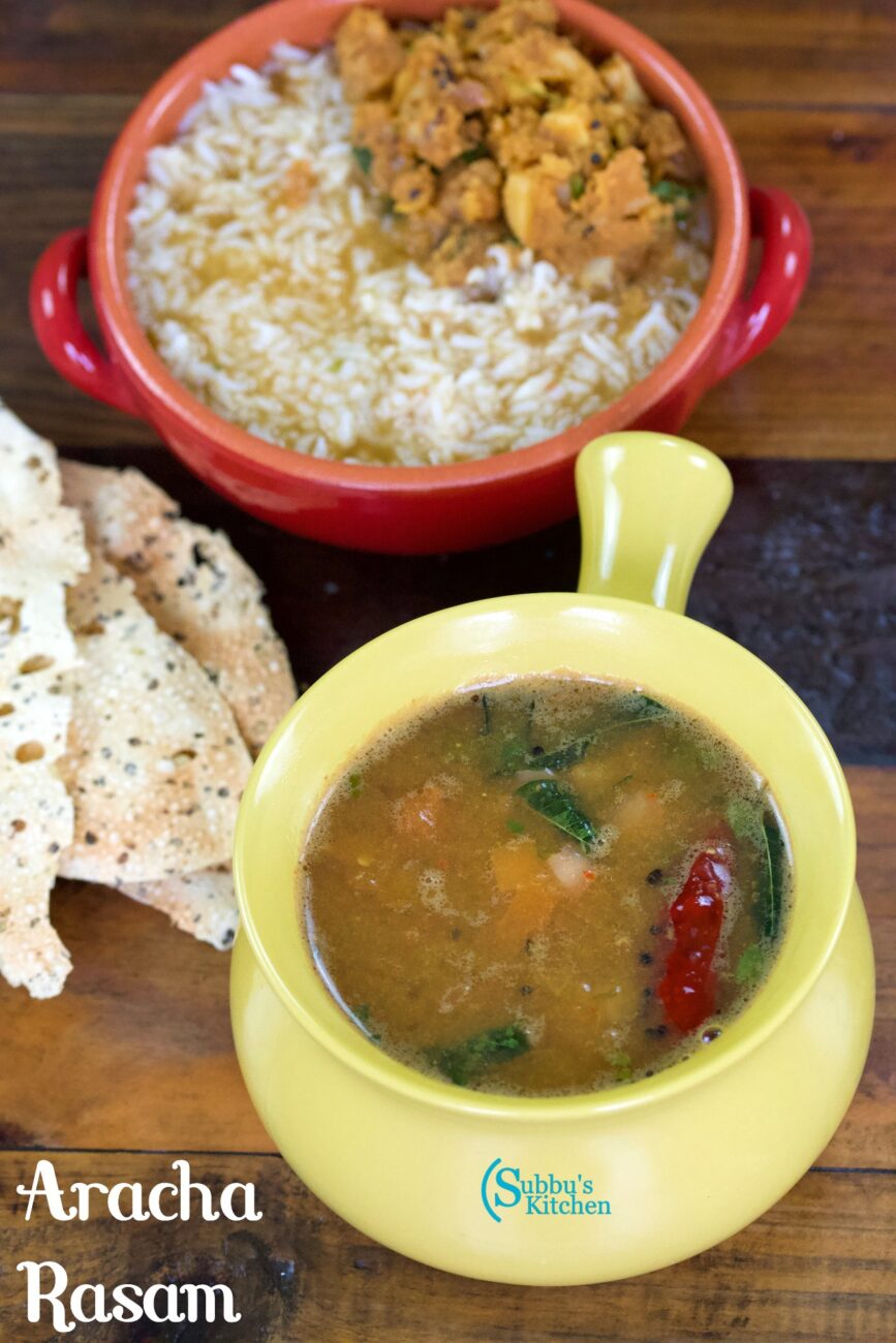 Araitha Rasam | Aracha Rasam | Arachuvita Rasam - Subbus Kitchen