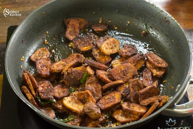 Raw Banana Fry Recipe | Vazhakkai Fry Recipe - Subbus Kitchen