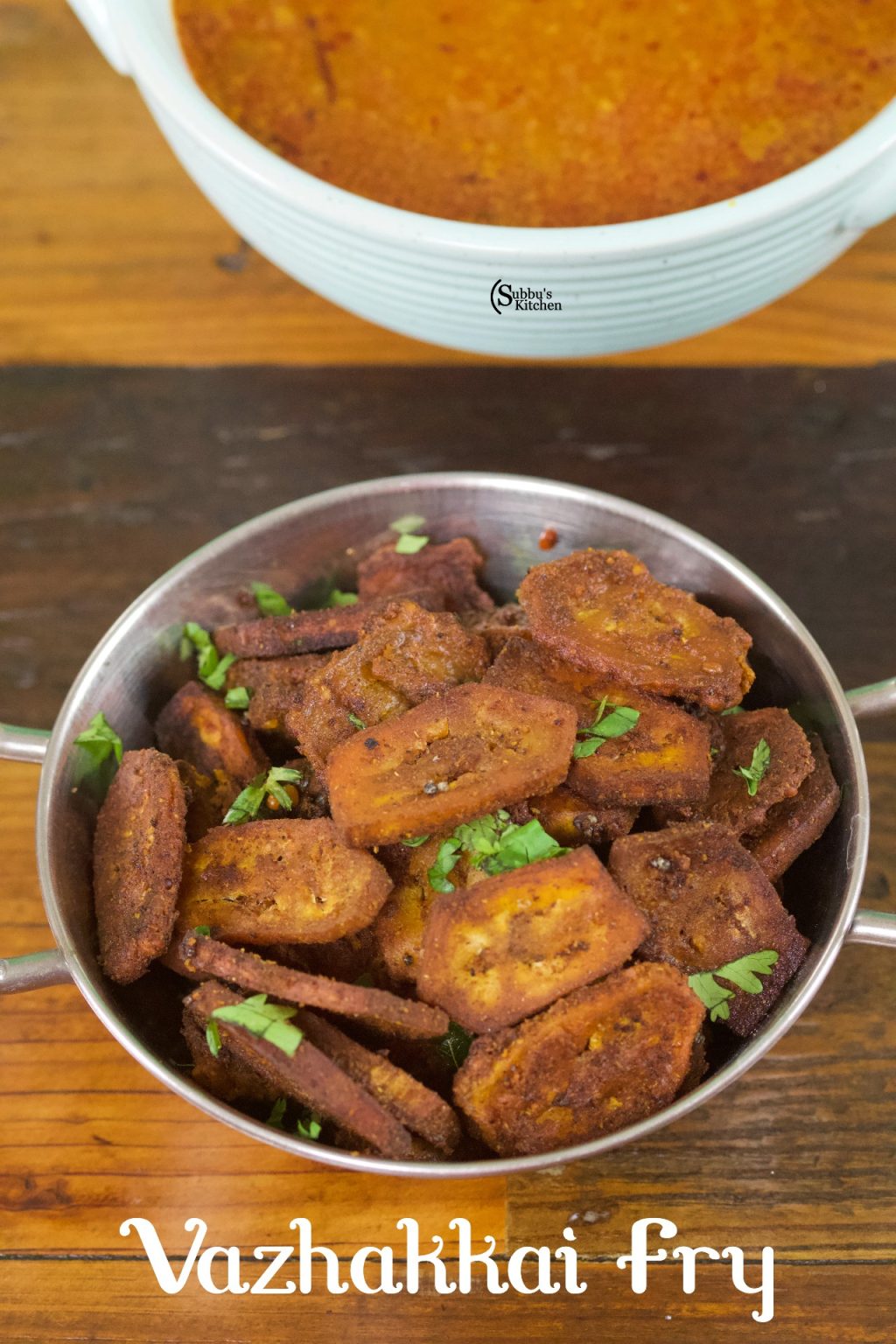 Raw Banana Fry Recipe | Vazhakkai Fry Recipe - Subbus Kitchen