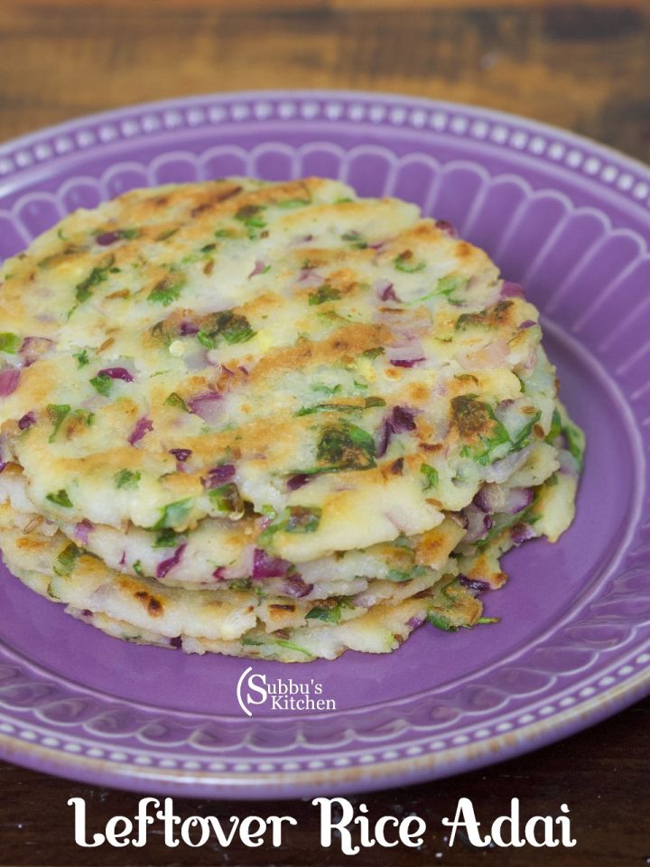 Vegetable Oats Adai Recipe - Subbus Kitchen