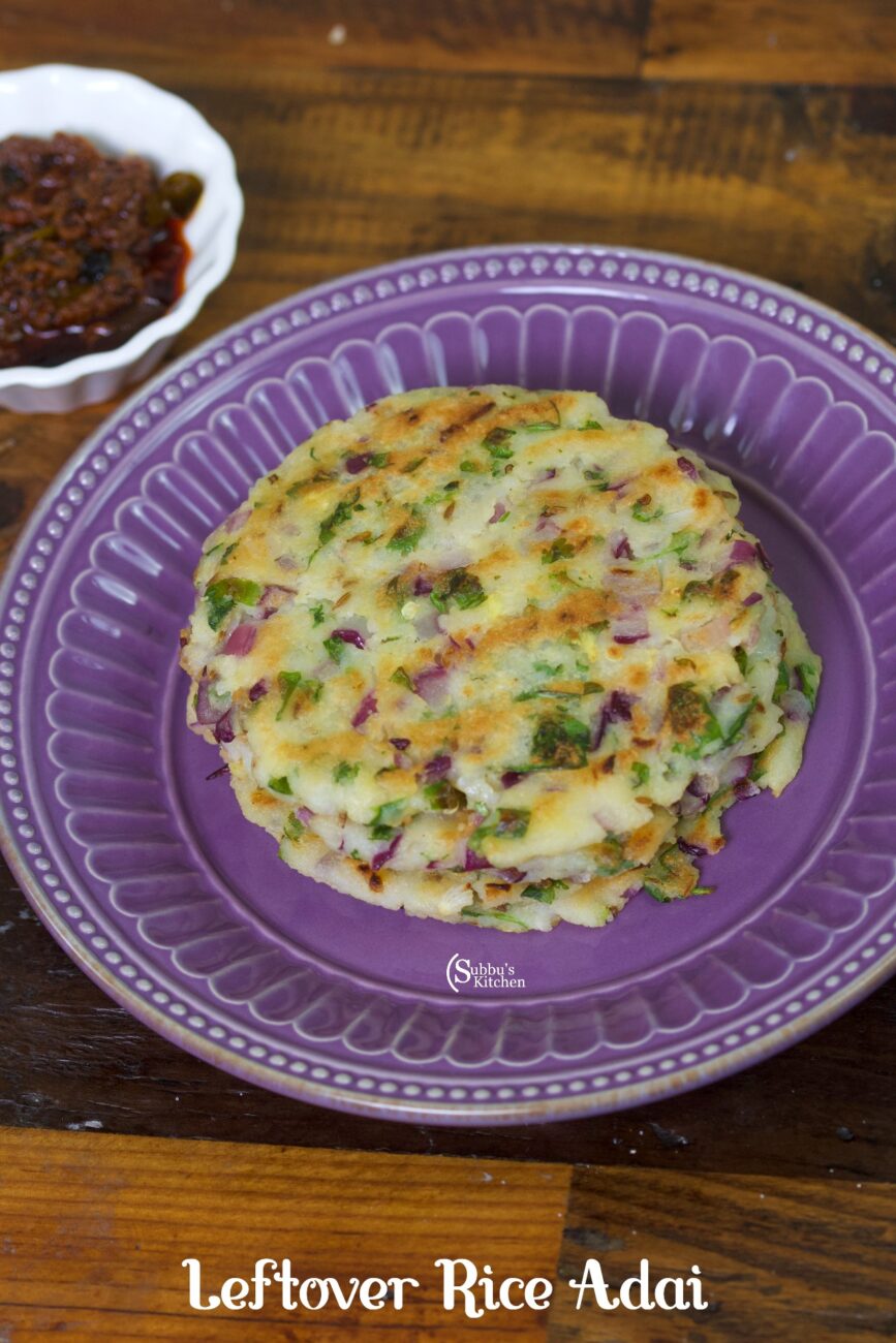 Leftover Rice Adai | Adai with Leftover Rice | Crispy Rice Patties ...