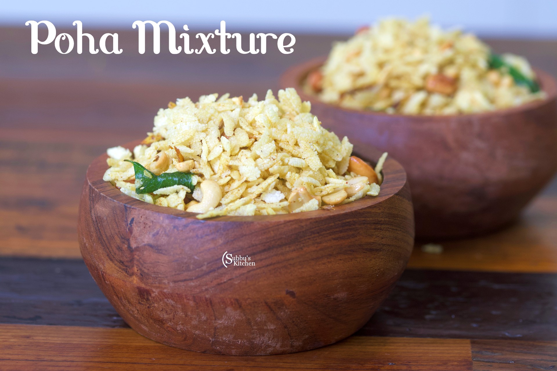 Poha Chivda Recipe | Aval Mixture Recipe - Subbus Kitchen