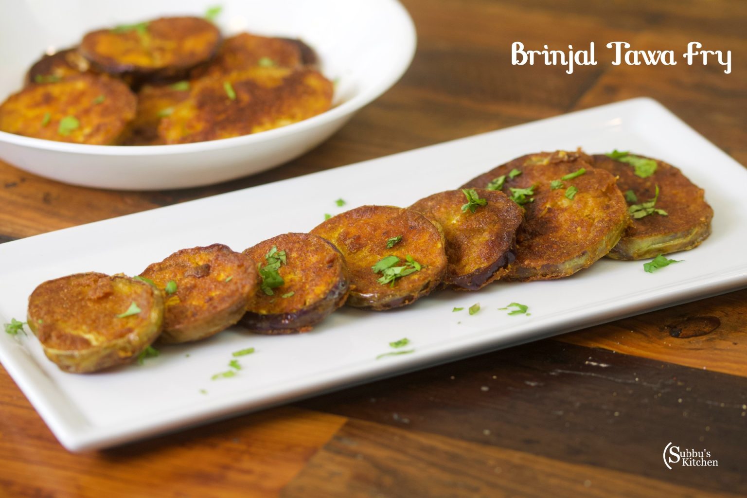 Brinjal Tawa Fry | Kathirikkai Fry - Subbus Kitchen