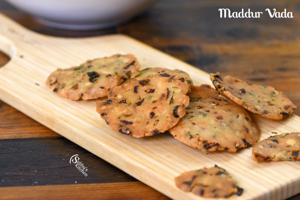 Maddur Vada Recipe - Subbus Kitchen