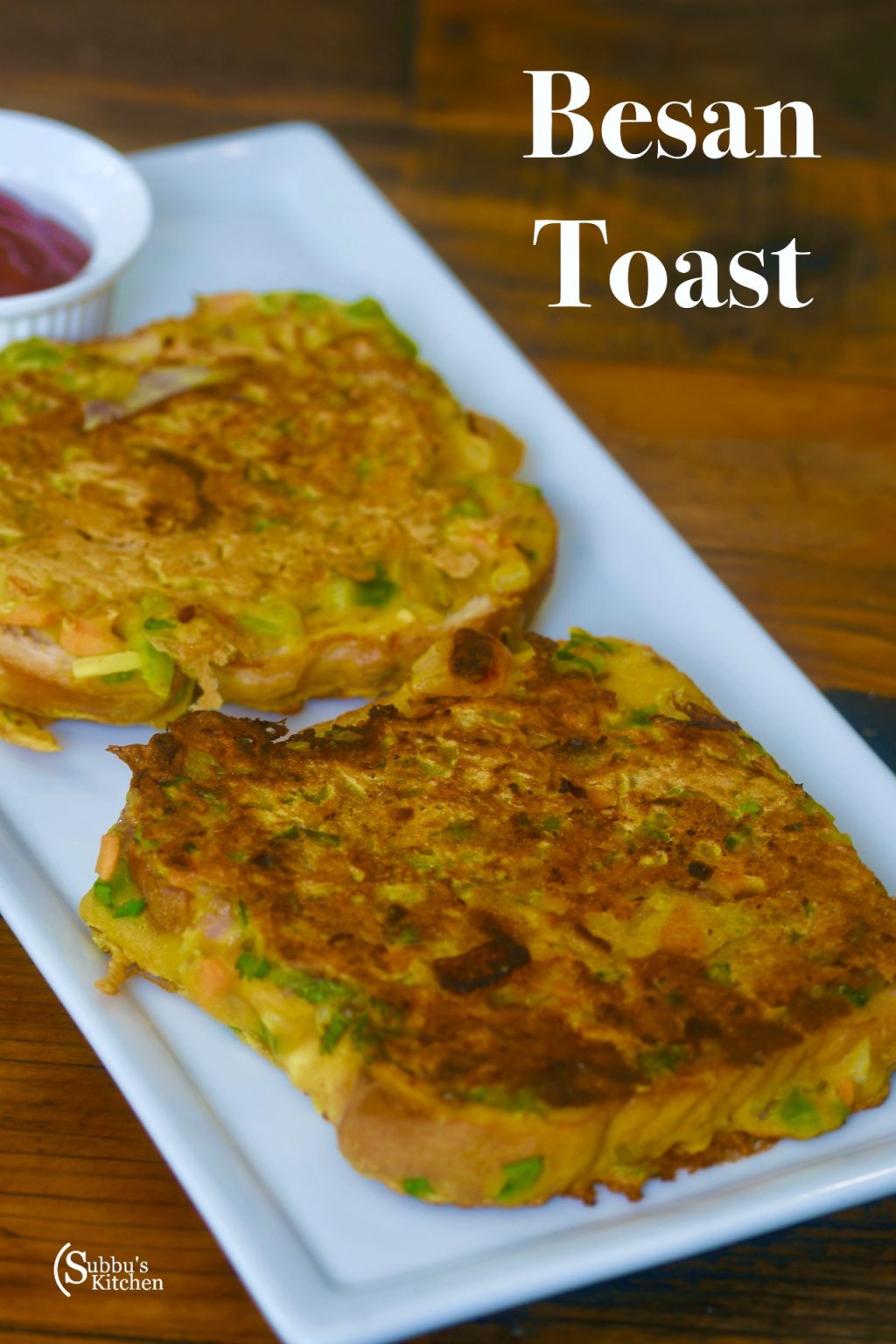 Bread Besan Toast | Besan Toast Recipe - Subbus Kitchen