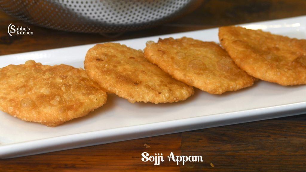 Sojji Appam Recipe | Sweet Poori Recipe - Subbus Kitchen