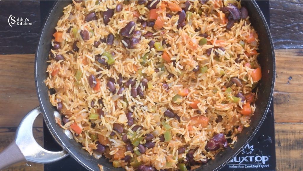Mexican style Vegetable Rice - Subbus Kitchen
