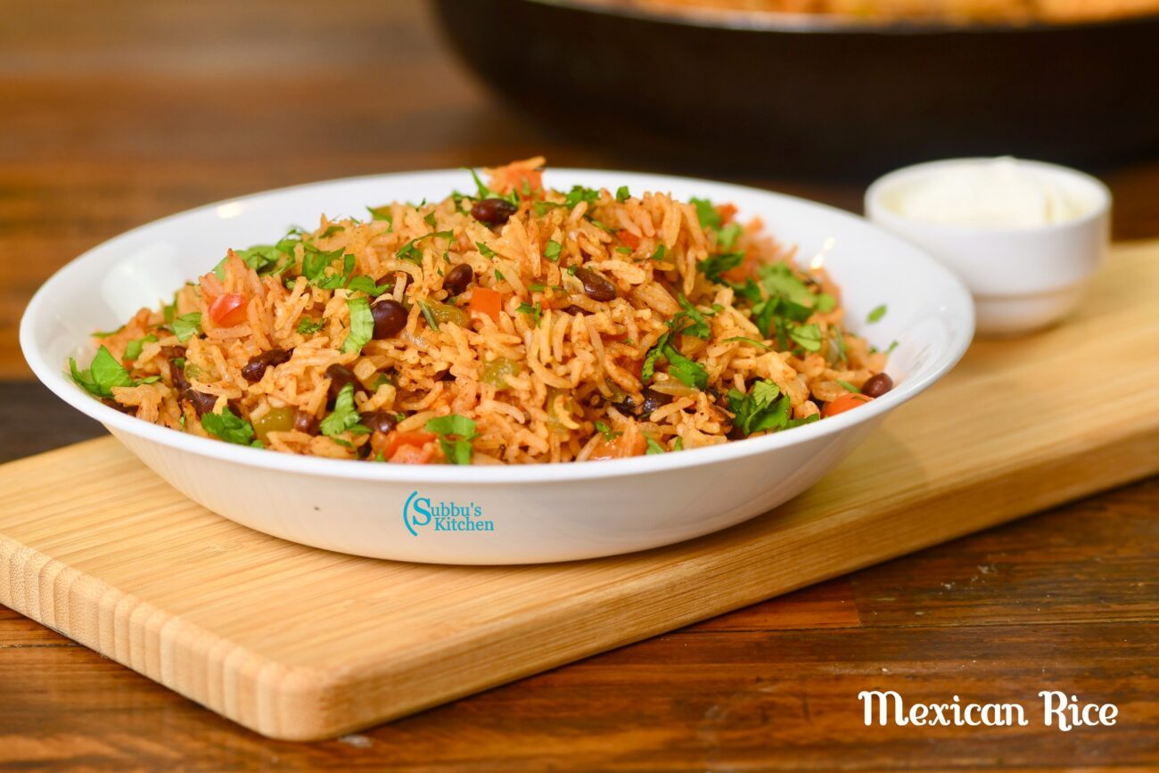 Mexican style Vegetable Rice - Subbus Kitchen