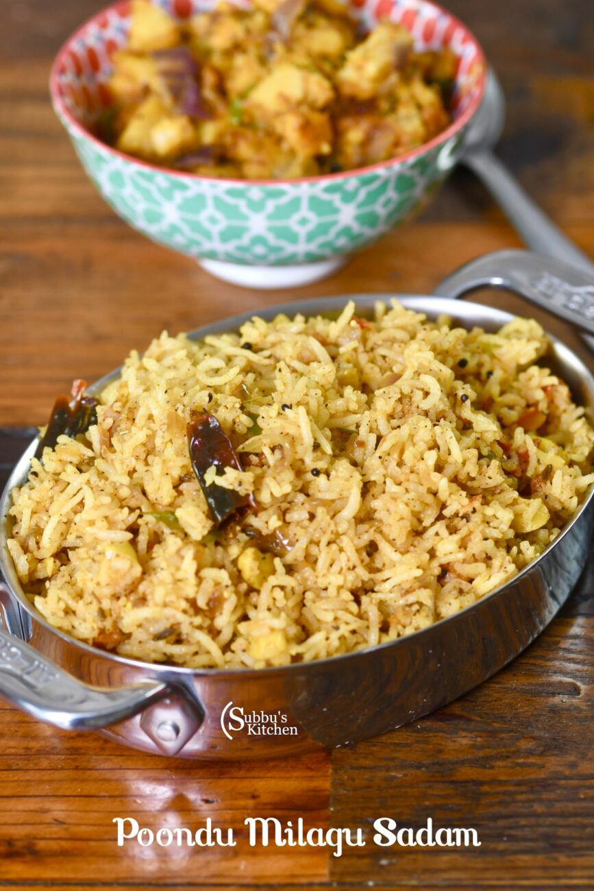 Poondu Milagu Sadam | Garlic Pepper Rice - Subbus Kitchen