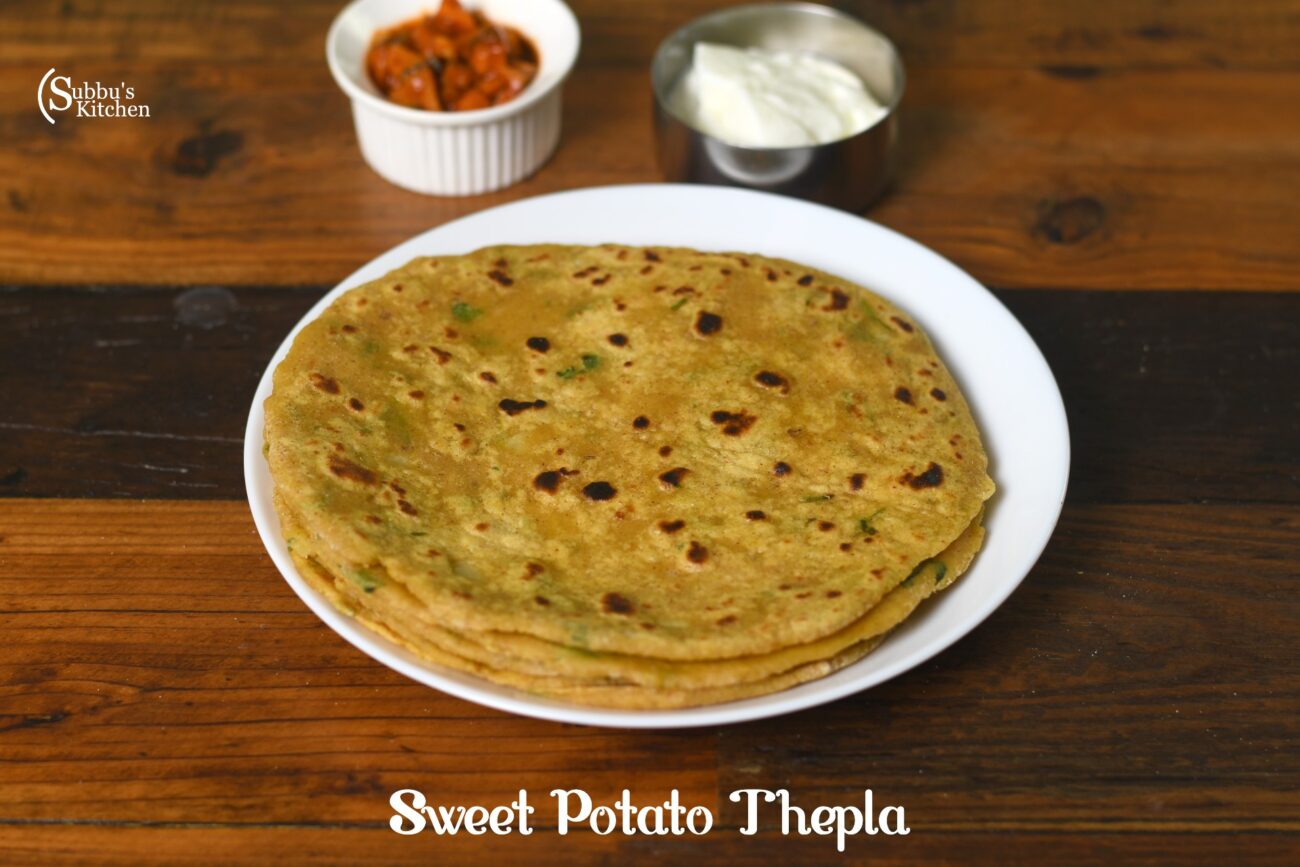 Sweet Potato Roti | Sweet Potato Thepla - Subbus Kitchen