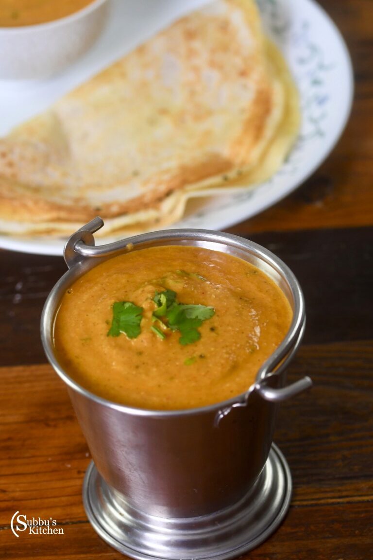 Thakkali Kuzhambu | Tomato Kurma Recipe - Subbus Kitchen